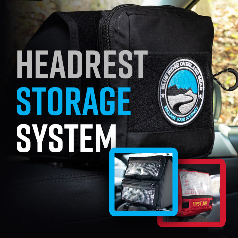 Headrest Storage System – Blue Ridge Overland Gear